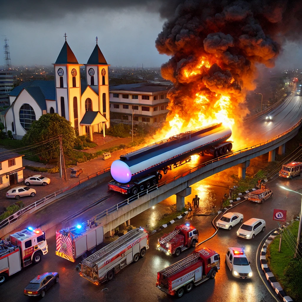 🚨 News Alert: Tanker Fire at Otedola Under Bridge 🚨 - Procyon News